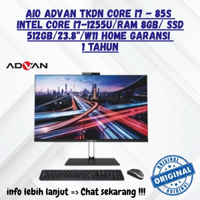 Jual AIO Advan TKDN Core I7 - 85S (Intel Core i7-1255U/RAM 8Gb/ SSD ...