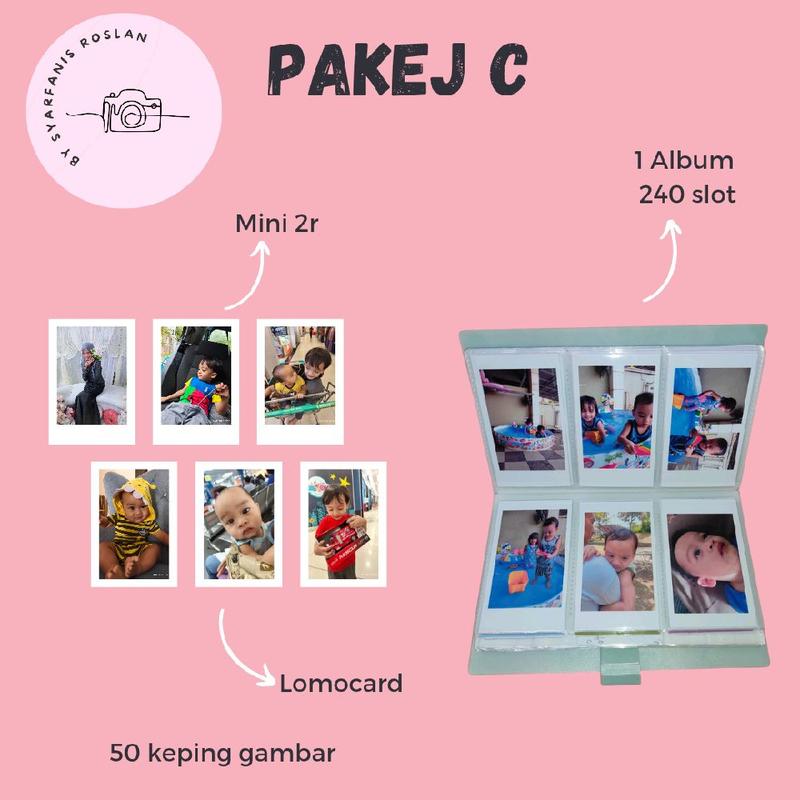 Pakej gambar Mini 2R dengan album - TikTok Shop Malaysia