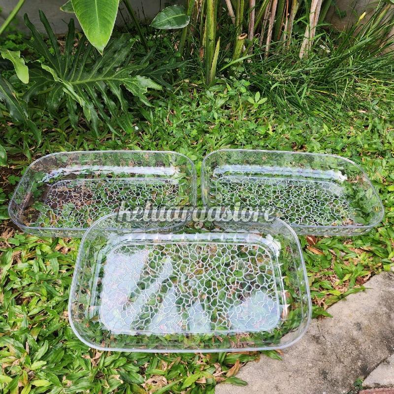 AFL 3 pcs nampan /tempat prasmanan kristal akrilik anti pecah - Shop ...