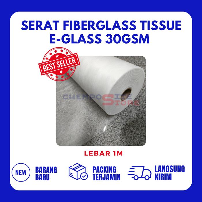 Jual Serat Fiber Matt Tissue Halus Waterproofing 30gsm PCP Chempoglass ...