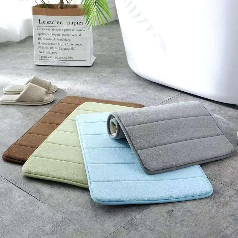 Tikar Bilik Air Lembut 40x60cm Coral Fleece Buih Memori | Anti-Selipar ...