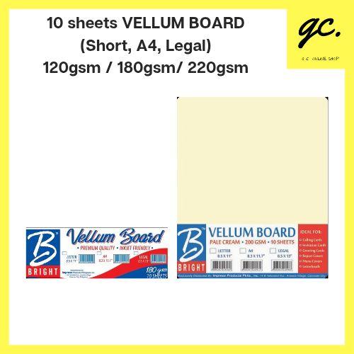 GC 10 sheets Vellum Paper Vellum Board 180gsm or 220gsm - TikTok Shop ...