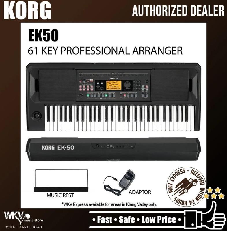 Korg EK-50 Digital Entertainer Keyboard Electronic Piano Professional ...