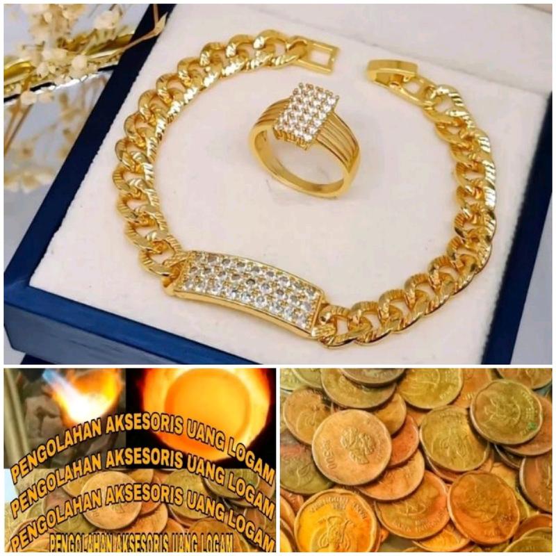 Gelang rantai permata free cincin cantik permata gold terbua - Shop ...