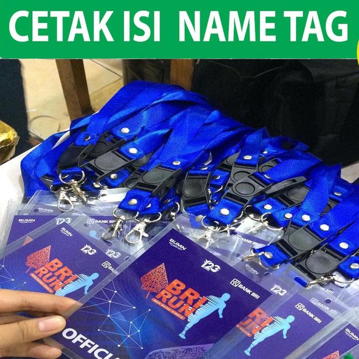 Jual SET NAME TAG PANITIA | PESERTA PLASTIK+ TALI+ ISI B1, B2, B3, B4 ...