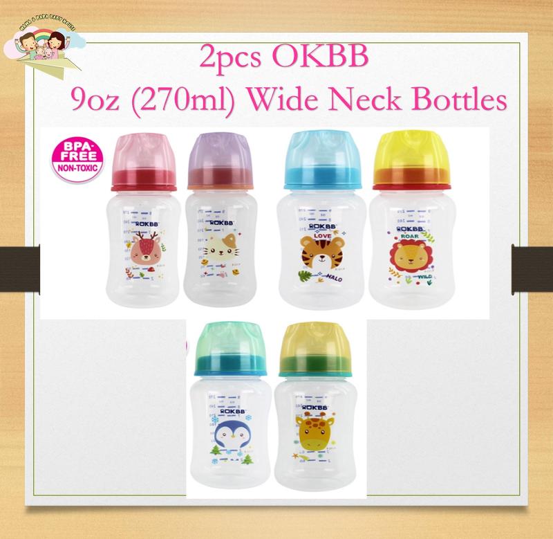 2pcs OKBB 9oz 270ml Botol Susu Baby Wide Neck Puting Besar - TikTok ...