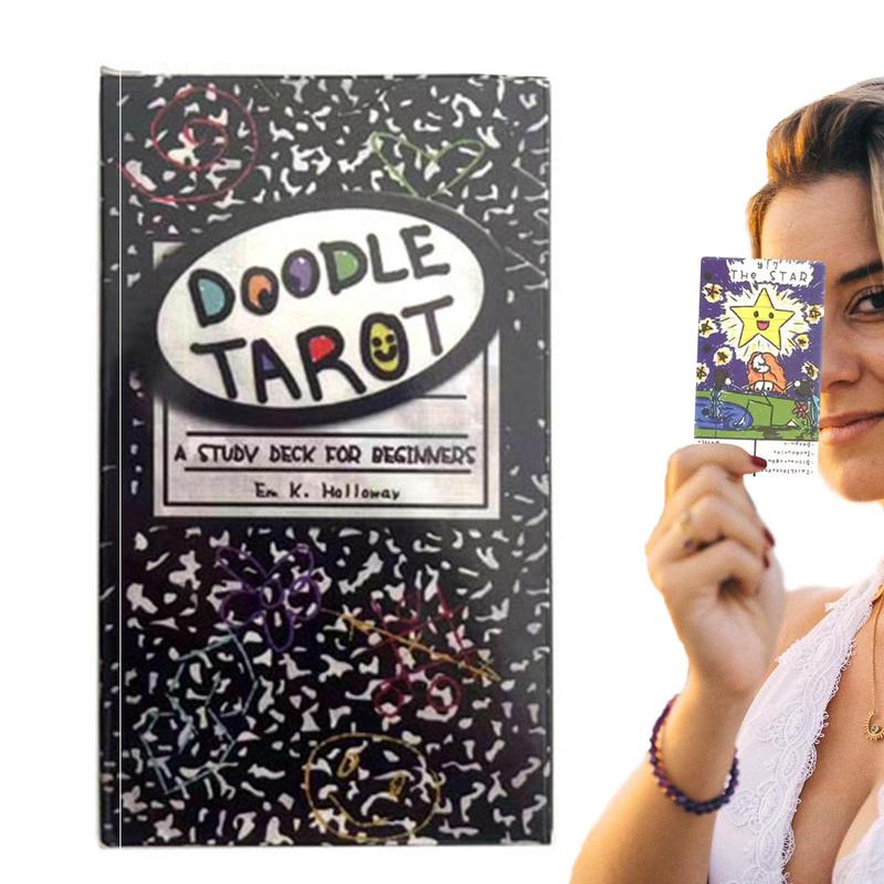 Doodle Tarot Cards Divination Deck English Versions Edition Oracle ...