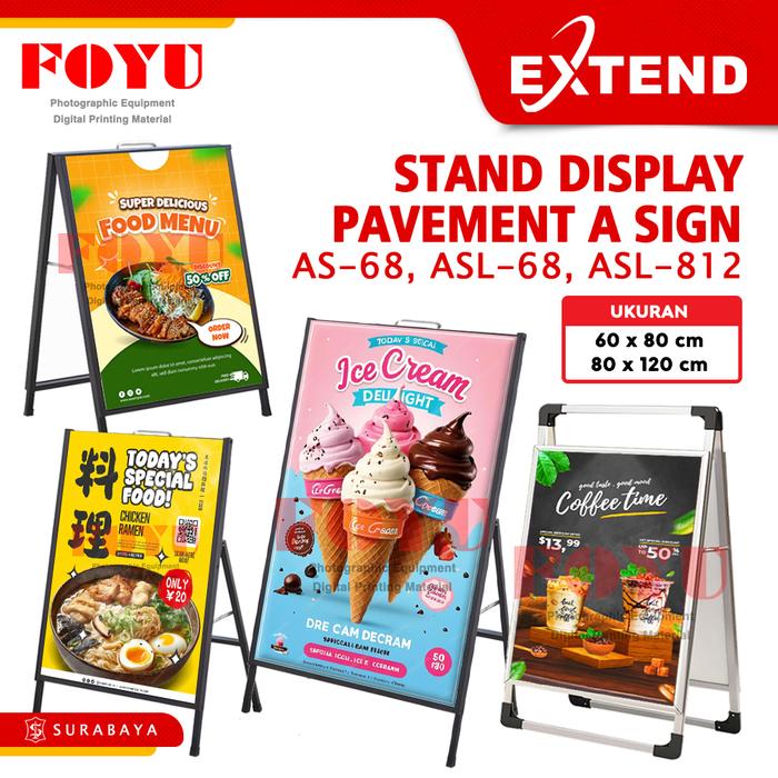 Jual Extend Stand Display Banner Poster Menu Pavement A Sign Board ...