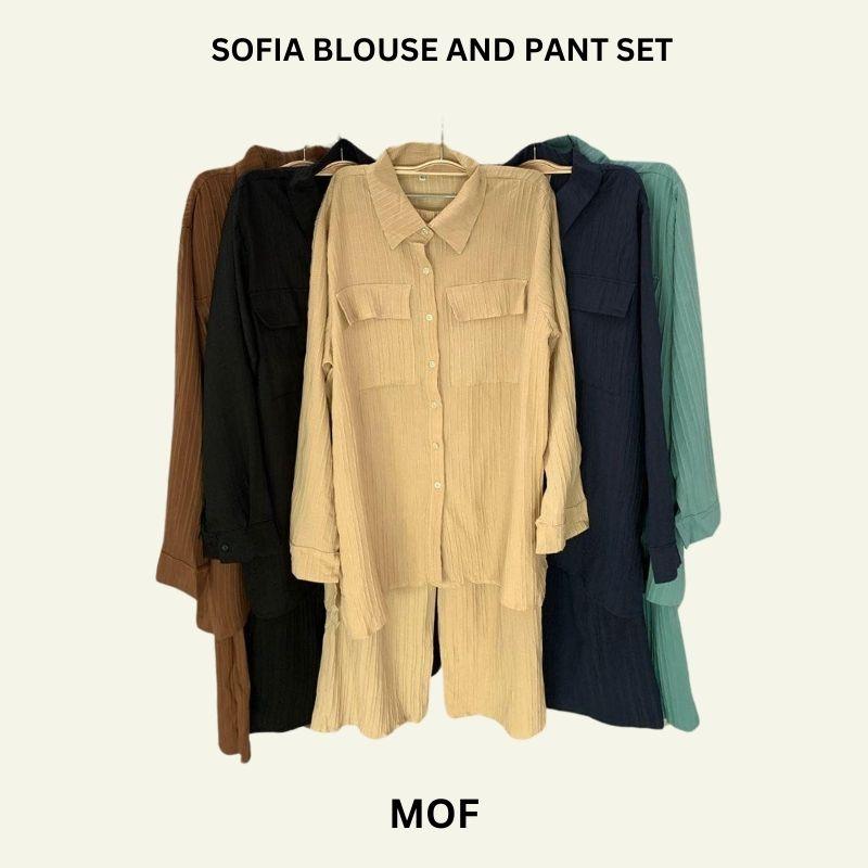 MOF SOFIA Blouse and Pants Set Muslimah Fashion Baju Seluar Set ...