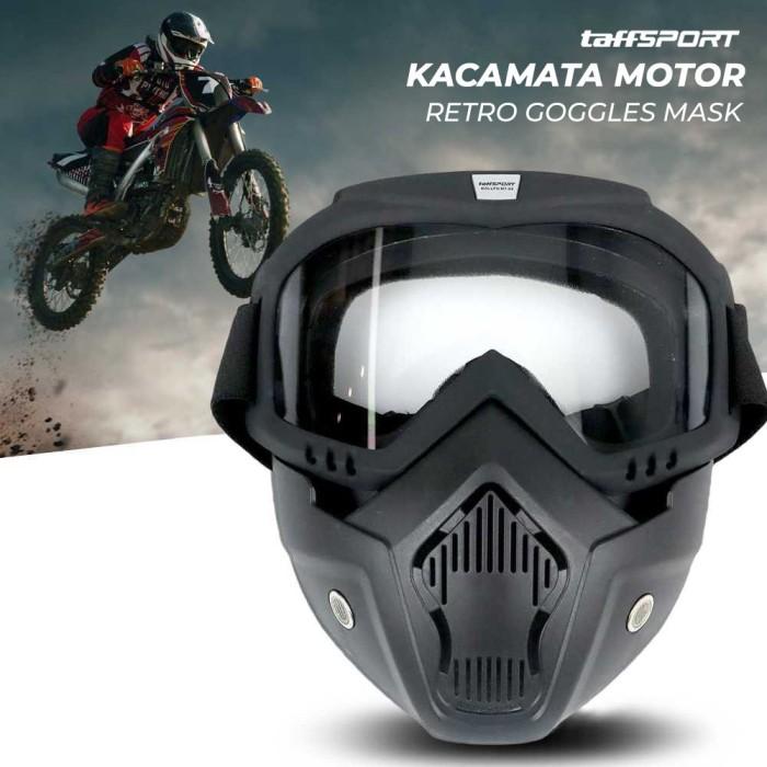 BOLLFO Kacamata Goggles Mask Motor Retro Windproof - MT-04 Motorcycle ...