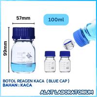 Jual Botol Kaca Bening Tutup Biru Botol Reagen Kaca Clear Glass Reagent ...