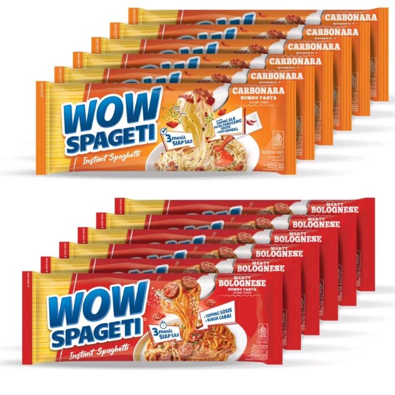 Paket 12 Pcs Pasta WOW Spageti Instant Spaghetti (2 RENCENG) - Shop ...