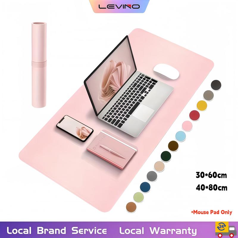 LEVINO Large Leather Mouse Pad Keyboard Pad Anti-Slip Suede Backing ...