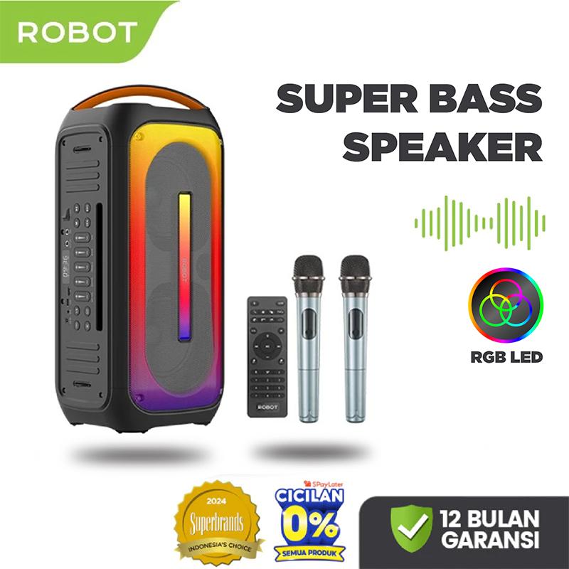 ROBOT Speaker Karaoke Speaker+Mic Super Bass Microphone Wireless RB650 ...