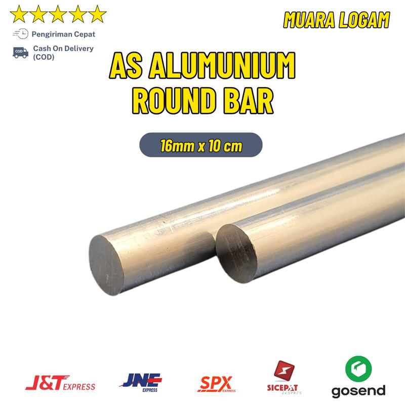 16mm x 10 cm | As Aluminium 6061 - T6 Bulat OD 16 mm - Natural - Shop ...