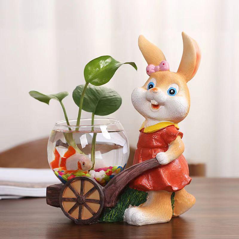 Tangki ikan arnab comel, hiasan resin kreatif untuk pertanian, - TikTok ...