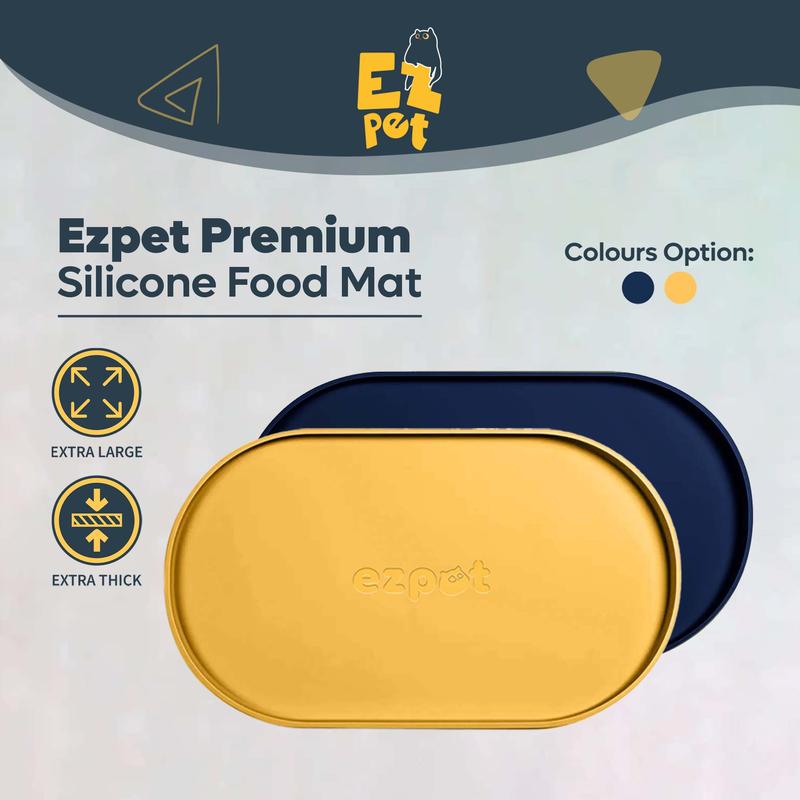 EZPET【PREMIUM QUALITY Pet Silicone Food Mat】EXTRA LARGE Pelapik ...