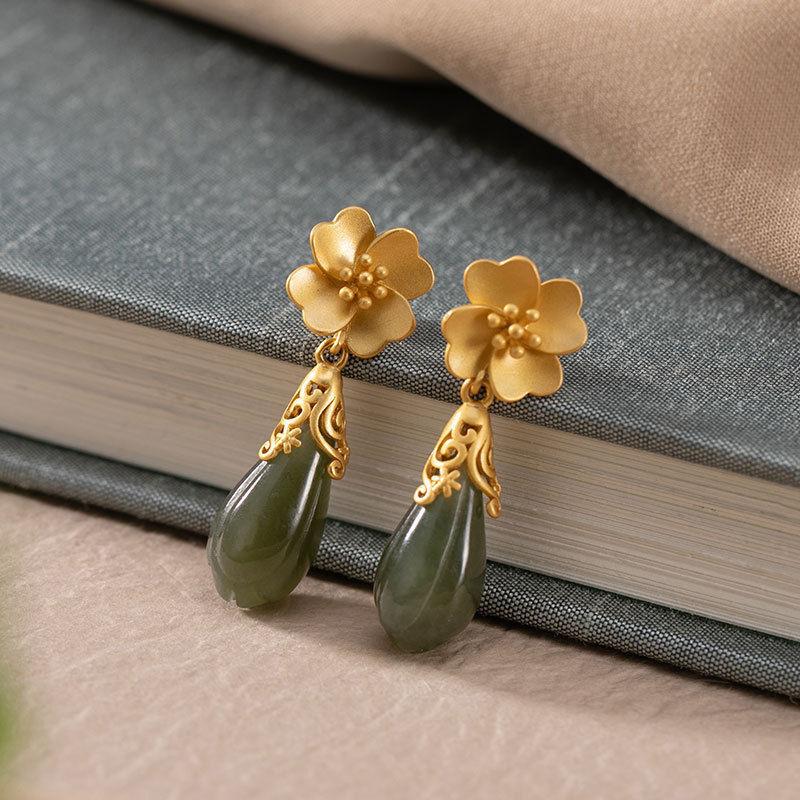 Anting Bunga Magnolia untuk Wanita Aksesori Anting Korea Estetika ...