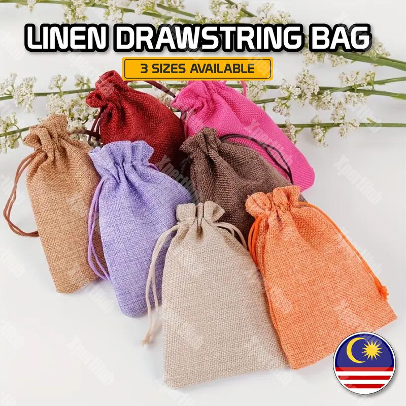 XpertHub 1PC Beg Uncang Linen Bertali Tarik Cincin Emas Hadiah - TikTok ...