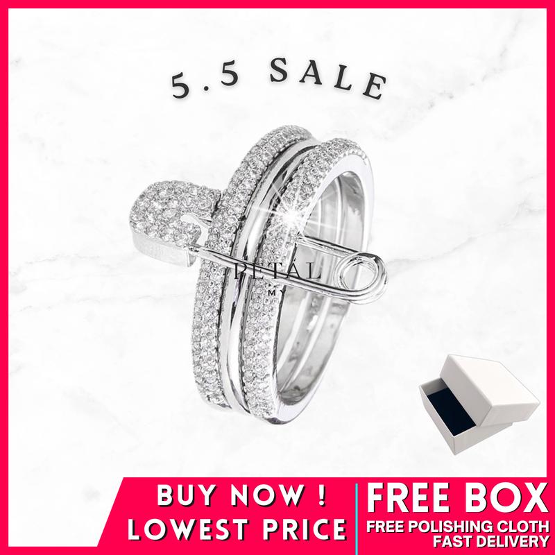 (PETALMY) Elegant Safety Pin Ring, Three-layer Detachable Ring - TikTok ...