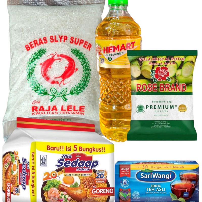 Sembako Bisa Beli Satuan | Beras 2,5kg | Minyak Goreng Hemart 1 Liter ...