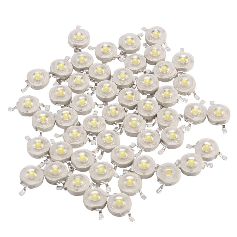 50Pcs 1W Diode High Power Cool White Led Beads 1 Watt Lamp Chip - Shop ...