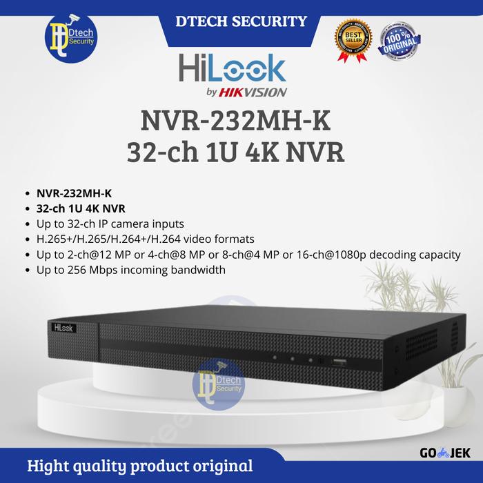 Jual HILOOK NVR-232MH-K NVR 32CH 4K 32-ch 1U 4K NVR Up to 32-ch IP ...