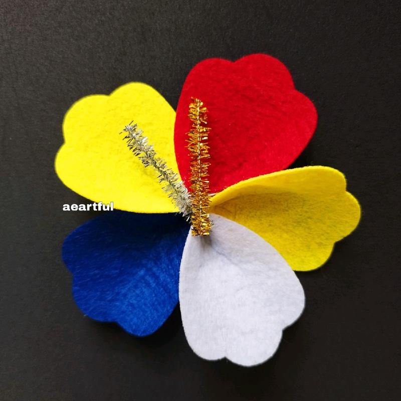 [KOC121]Brooch Bunga Raya Felt Kebangsaan kemerdekaan. Brooc - TikTok ...