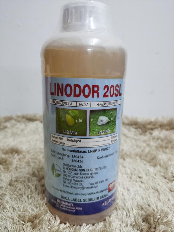 LINODOR 20SL 1L (RACUN SERANGGA) imidacloprid 20% / Bena Perang ...