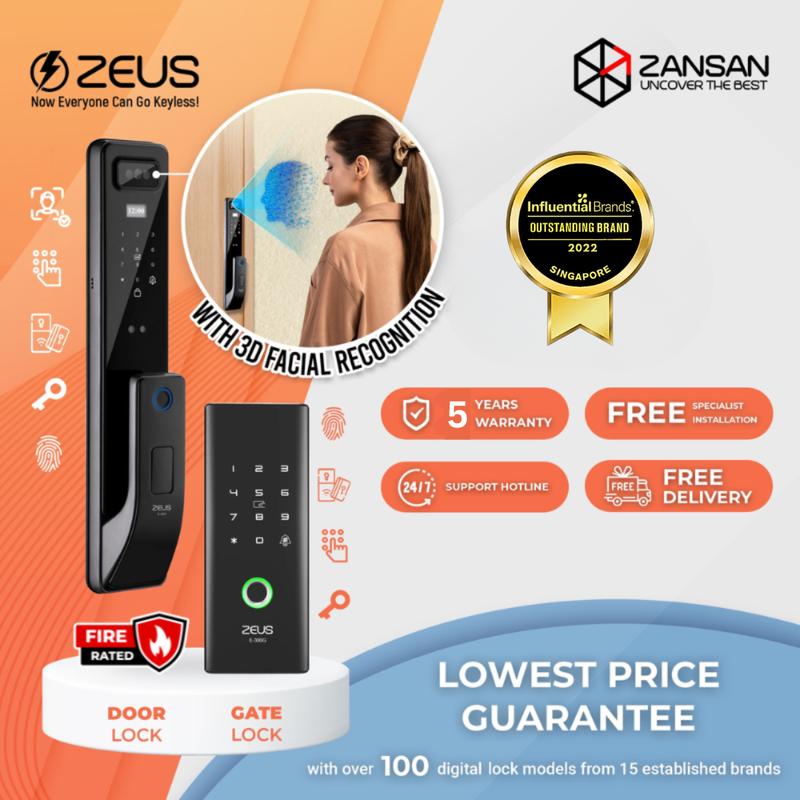 [Bundle Deal] Zeus E-860 Face Recognition Door Lock + S-350G - TikTok Shop Singapore