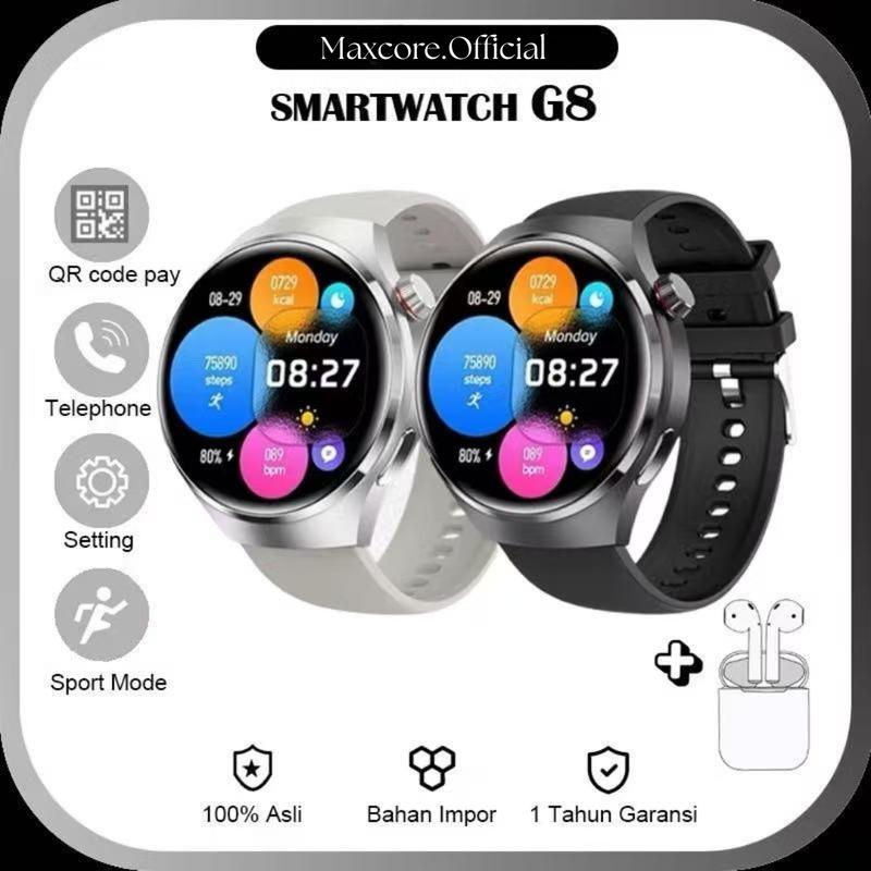 [BUY1 GET1 EARPHONE] Smartwatch G8 Jam tangan pintar Bluetooth ...
