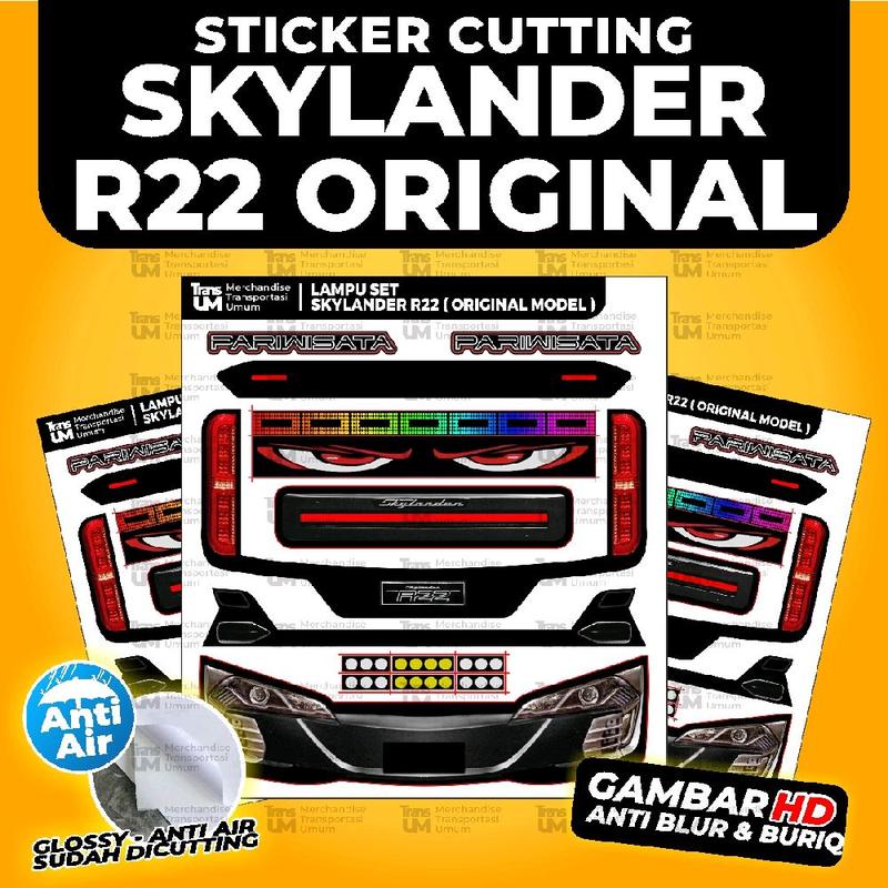 Sticker Cutting Lampu Bus Miniatur RKC - SKYLANDER R22 ORIGINAL - Shop ...