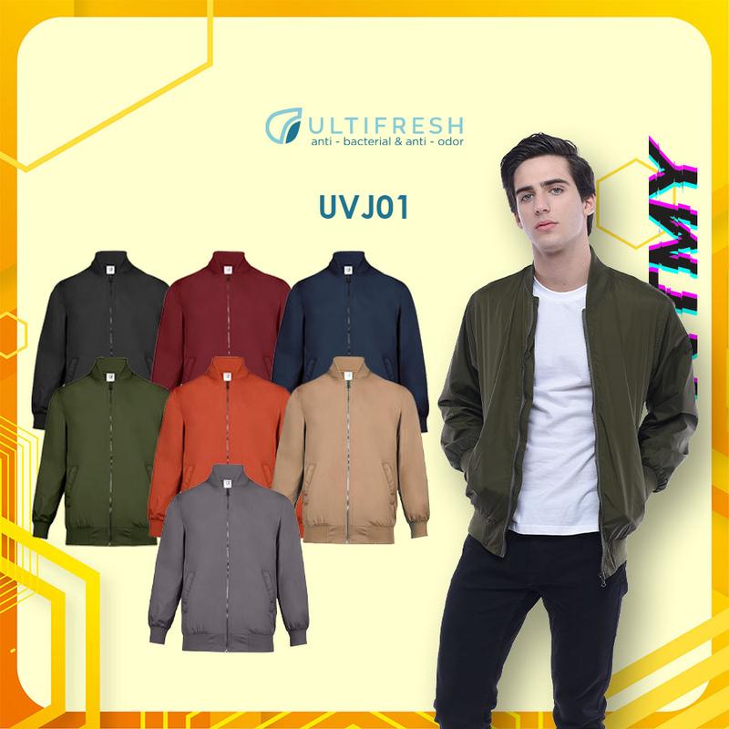 Ultifresh Bomber Jacket Zip Up Unisex Adult Performance Dri-Fit ...