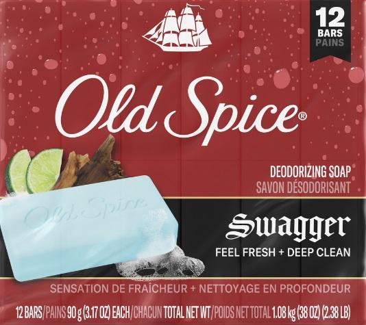 Old Spice Bar Soap for Men, Swagger Scent, 3.17 Ounce (12 Bars ...