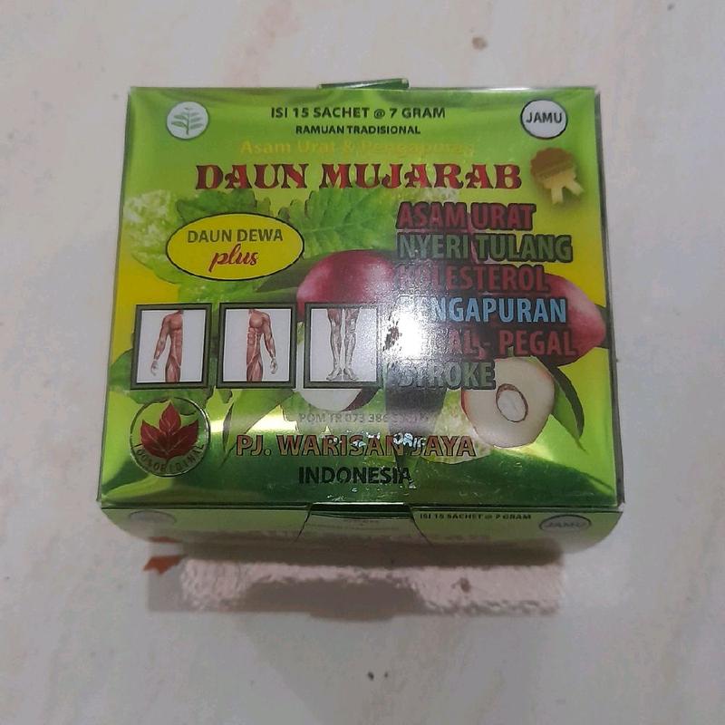 DAUN MUJARAB Serbuk isi 15 sachet @7gr - Jamu Herbal - Shop | Tokopedia