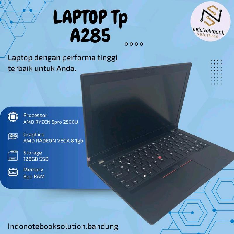 LAPTOP A285 AMD RYZEN 5PRO 2500U RAM 8GB SSD 128GB Charger Memori ...
