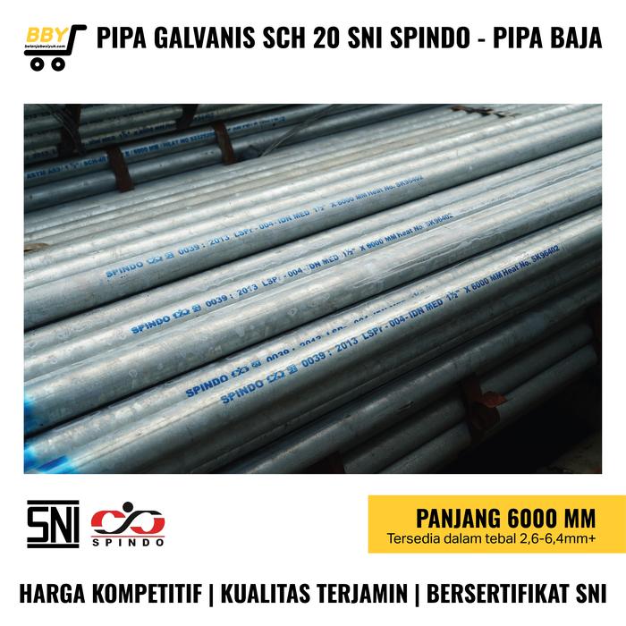 Jual Pipa Galvanis Medium SNI 6 Meter - Pipe Black Welded - Ukuran ...