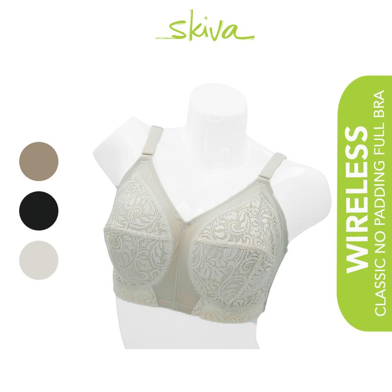 SKIVA Classic Bra Wireless No Padding Full & Big Cup Skin Friendly ...
