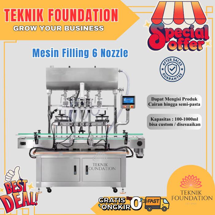 Jual Mesin Filling Botol Otomatis 6 Nozzle | Pengisian Botol Kemasan ...