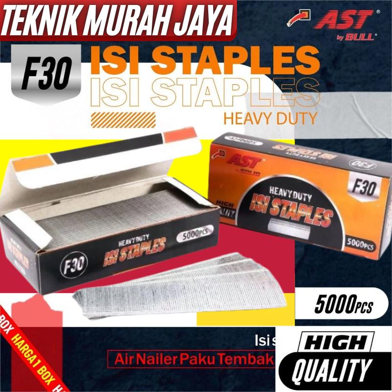 AST Isi Paku Tembak Angin Air Nailer Refill F30 Isi Staples Gun 30 mm ...