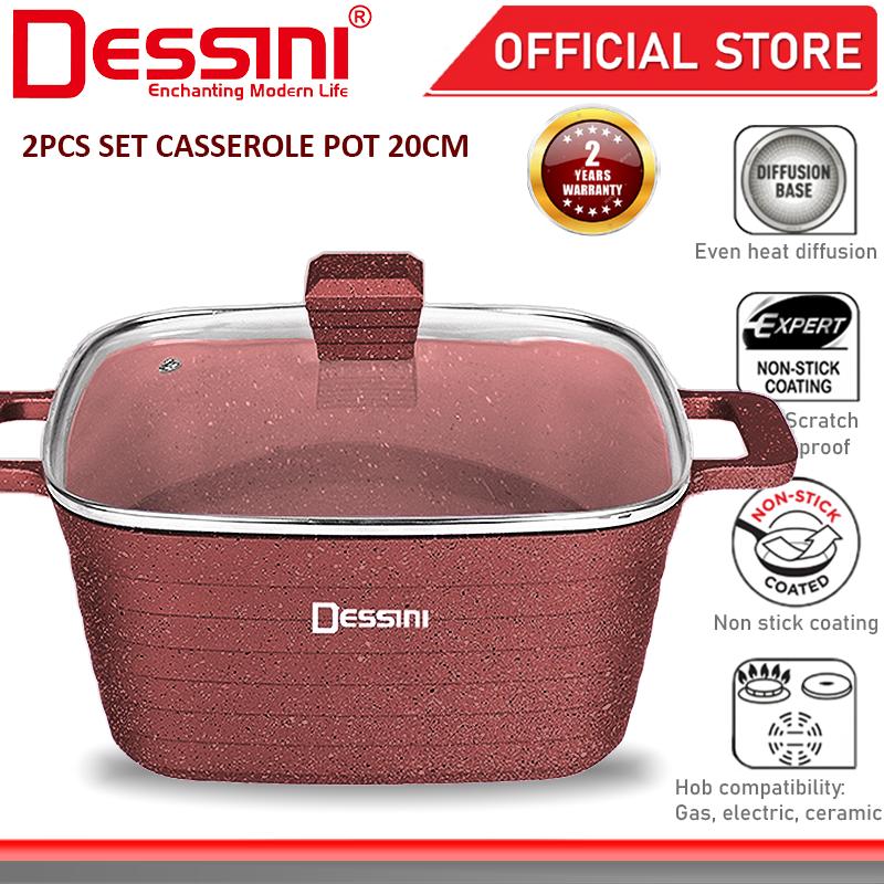 DESSINI ITALY WPB-20 Granite Die Cast Aluminium Non Stick Casserole ...