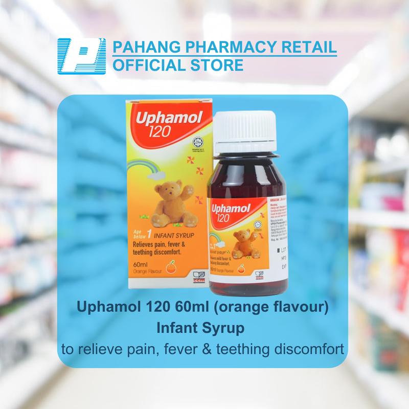 Uphamol 120 60ml (orange flavour) (Infant Syrup to relieve pain ...