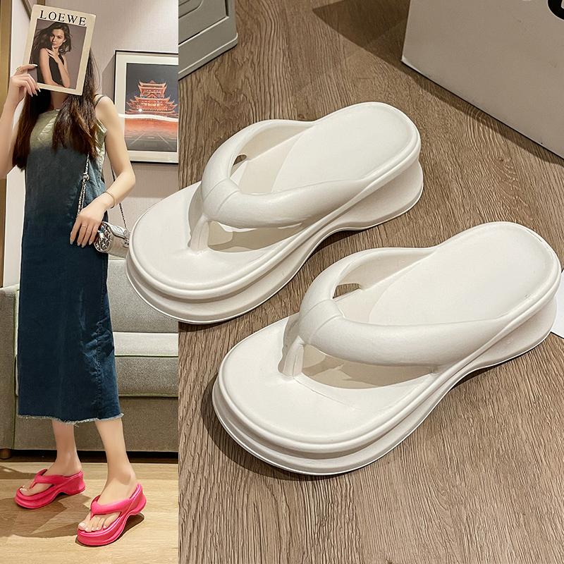 Internet celebrity hot flip flops with sponge cake thick base, - TikTok ...