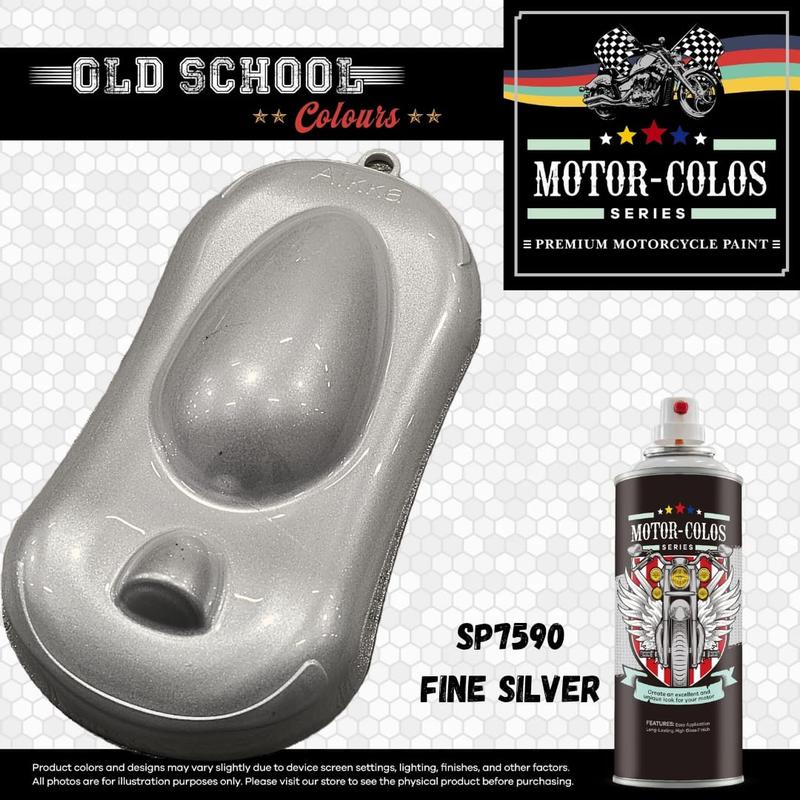MOTOR-COLOS SP7590 FINE SILVER METALLIC COLOURS AEROSOL SPRAY PAINT ...