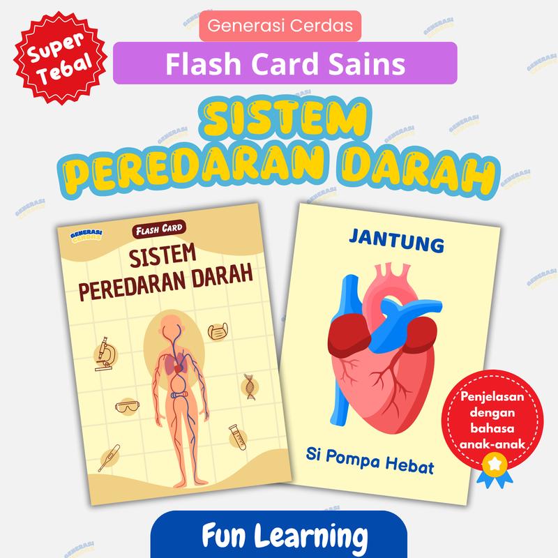 Generasi Cerdas - Flash Card Sains - Sistem Peredaran Darah- Mainan ...