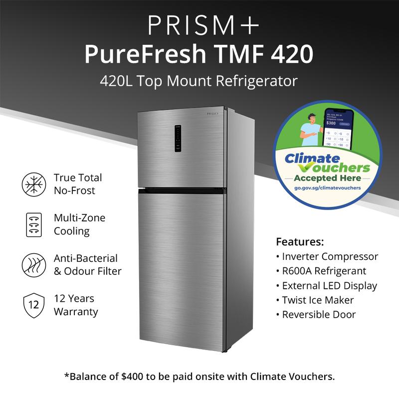 PRISM+ PureFresh TMF 420 | 420L Top Mount Freezer Refrigerator | True ...