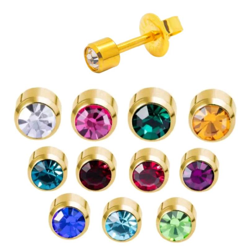 Stud Earring Ear Piercing Earrings/Subang Tindik Emas 4mm （1 pair）Ready ...