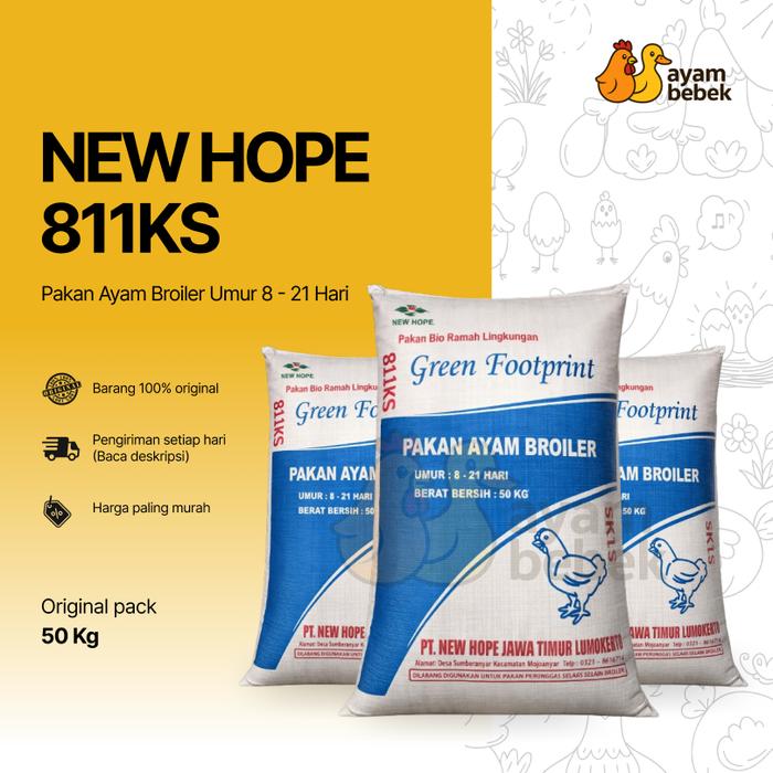 Jual New Hope 811KS – Pakan Ayam Broiler Umur 8–21 Hari | Green ...