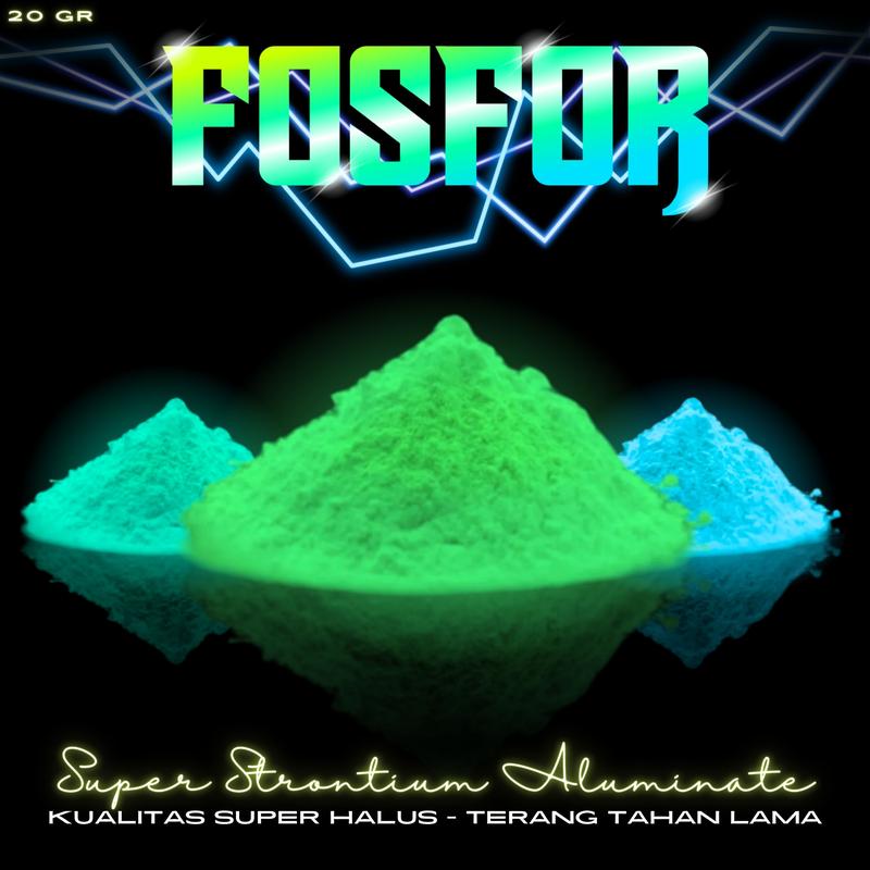 Diamond Fosfor Powder Bubuk Fosfor Glow In the Dark 20gr Campuran Metal ...