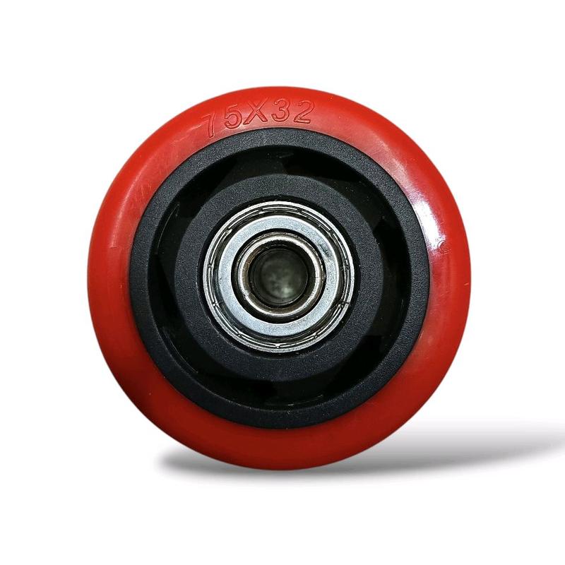RODA TROLI - RODA PU MERAH MEDIUM DUTY DOUBLE BEARING WHEEL ONLY - Shop ...